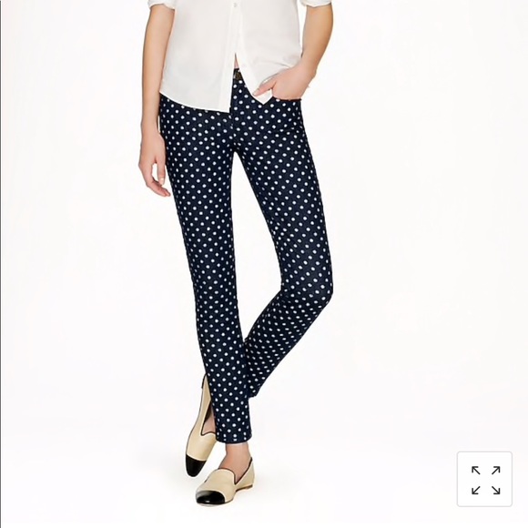 J. Crew | Jeans | J Crew Toothpick Jean In Polka Dot | Poshmark